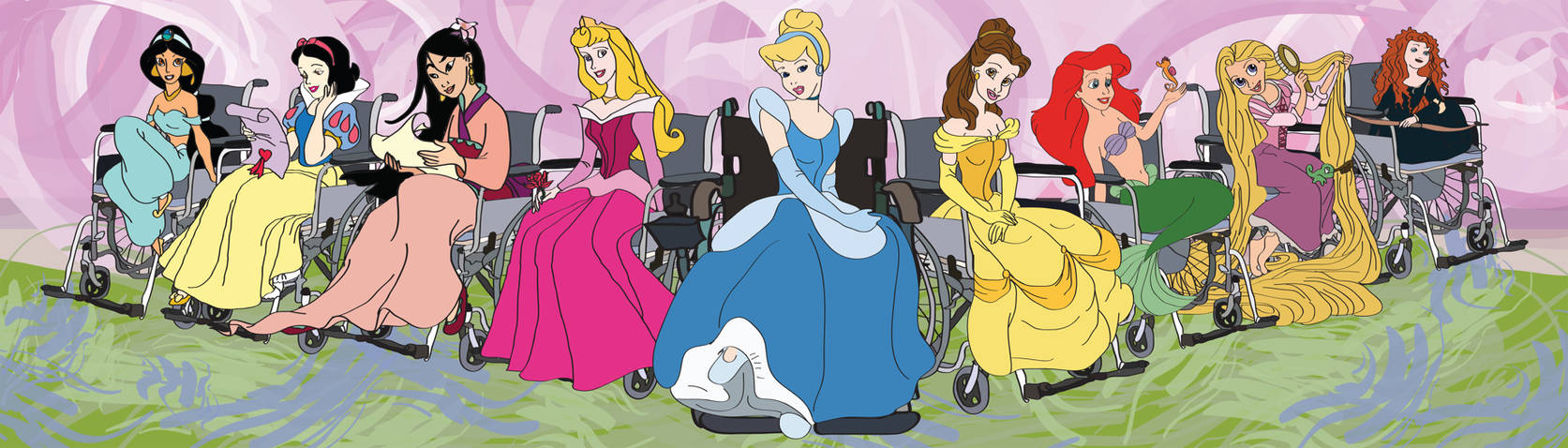 Disney Princesses in Wheel Chairs by Knives420 on DeviantArt