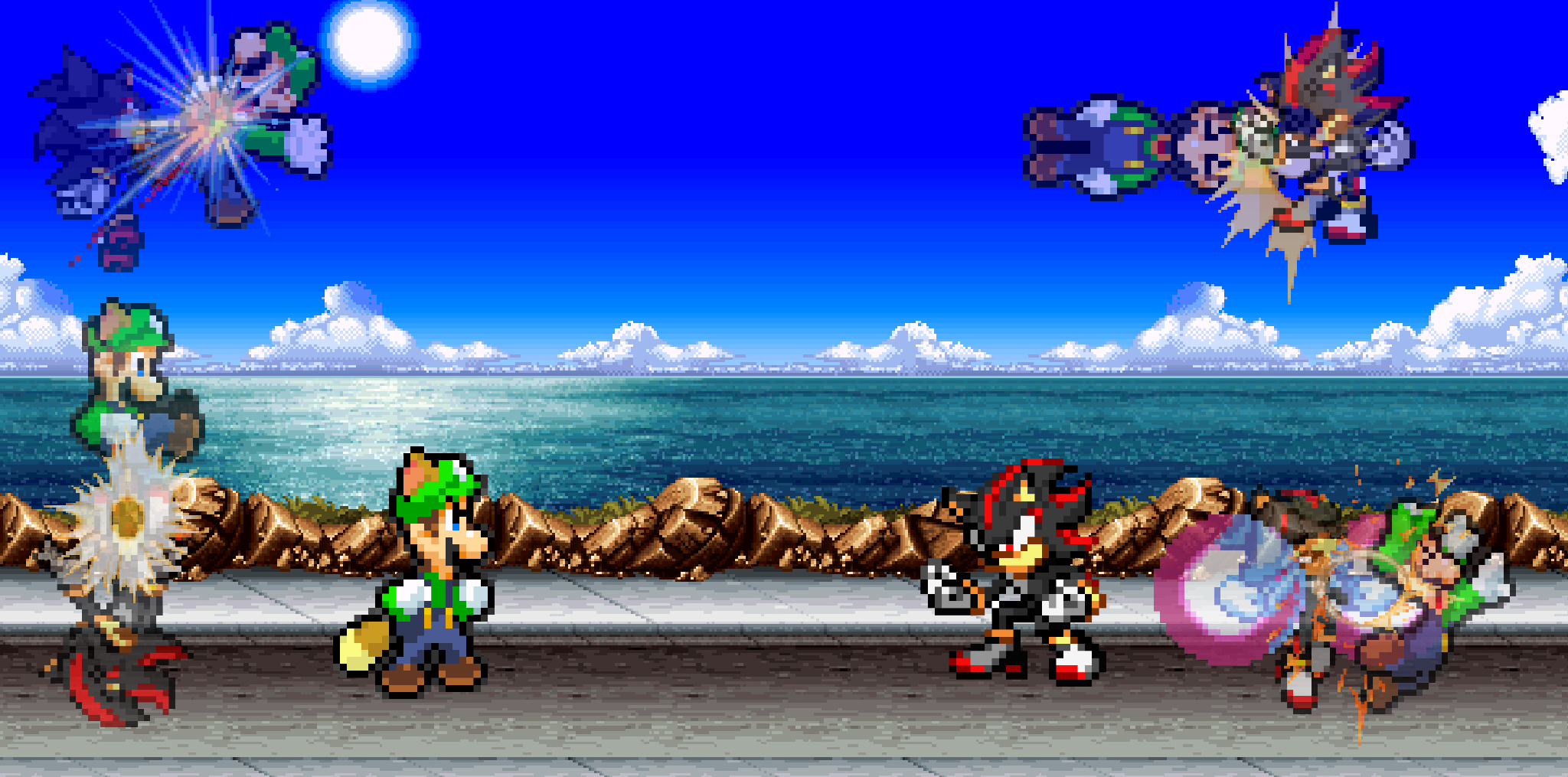 Luigi vs Shadow by SLGQ4 on DeviantArt