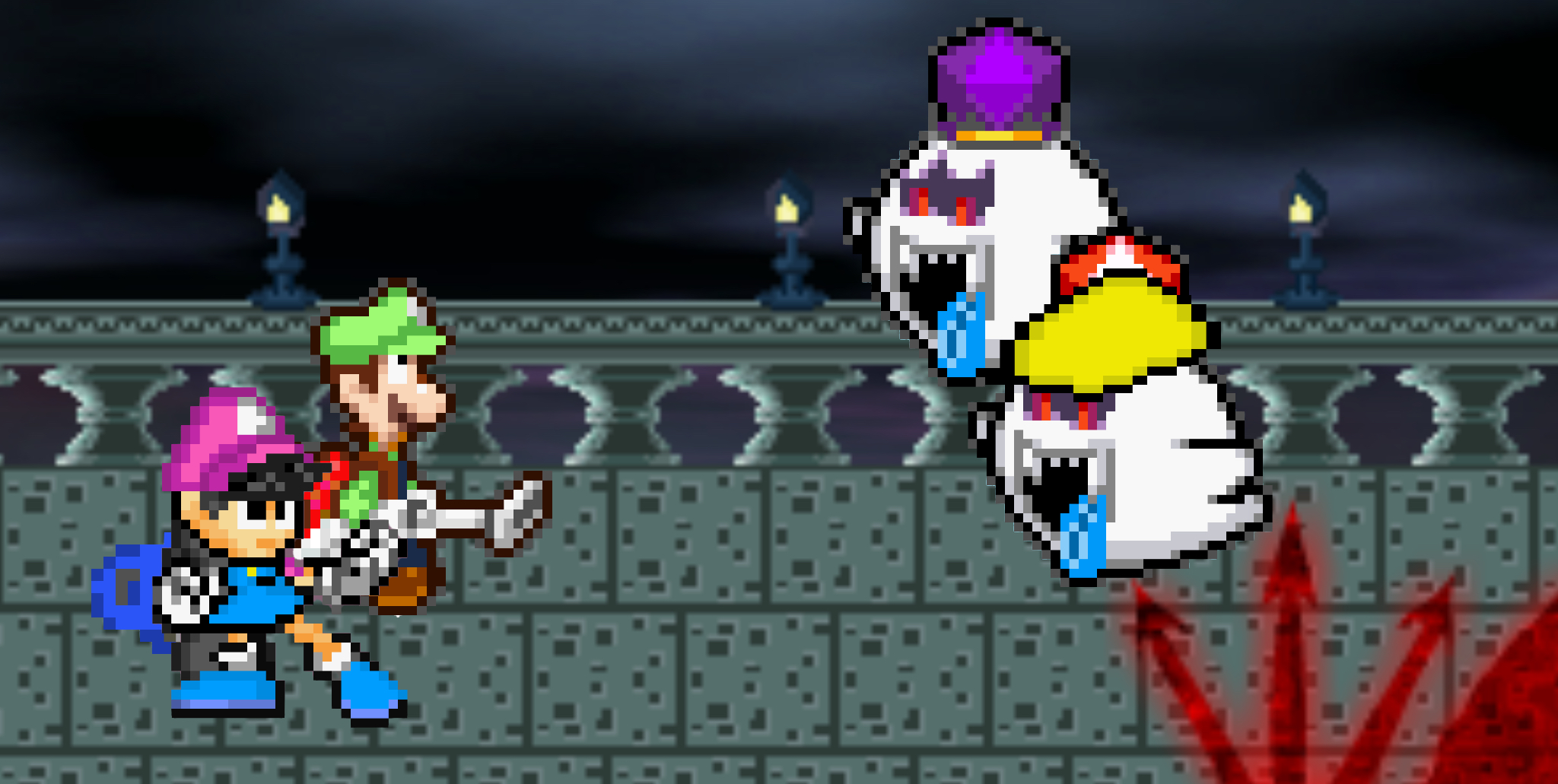 Luigi and Kim vs King Boo and Queen Boo by SLGQ4 on DeviantArt