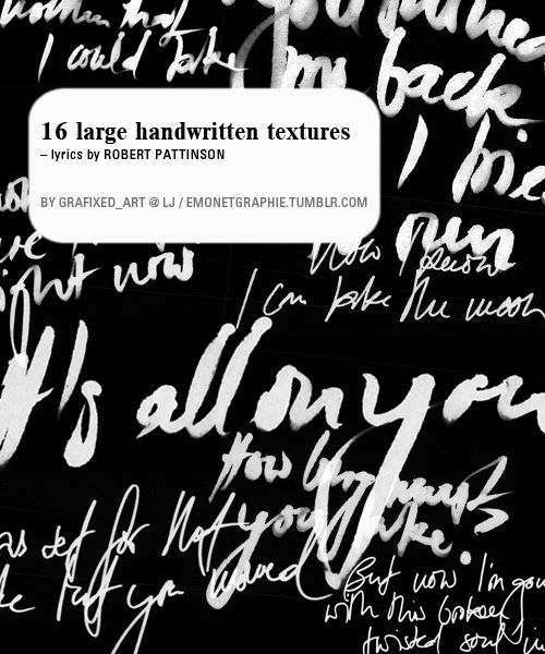 16 handwritten textures by misssnoopy25 on DeviantArt