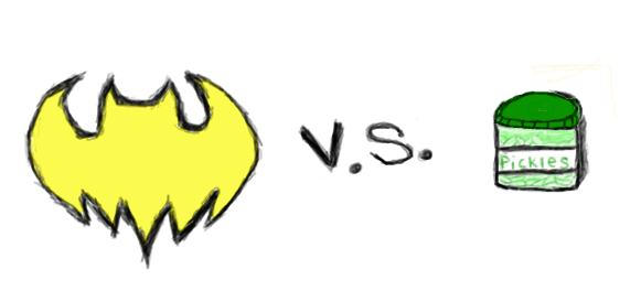 Batman V.S. the pickle Jar by SunaSunaSuna on DeviantArt