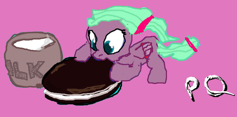 Sweet Cheeks enjoys a moon pie by PandaisQued on DeviantArt