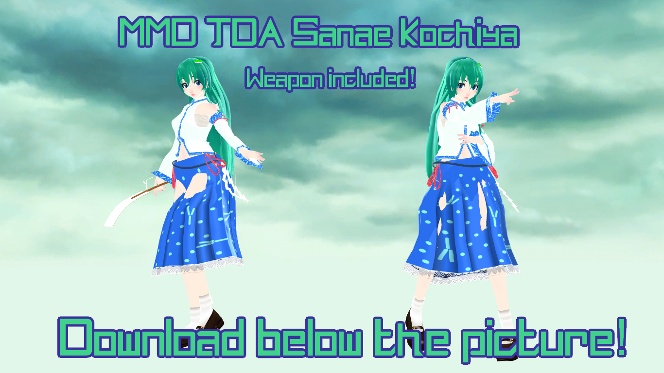 [MMD Touhou Project] TDA Sanae Kochiya [DL] by AshPUTAUloidQueen on DeviantArt