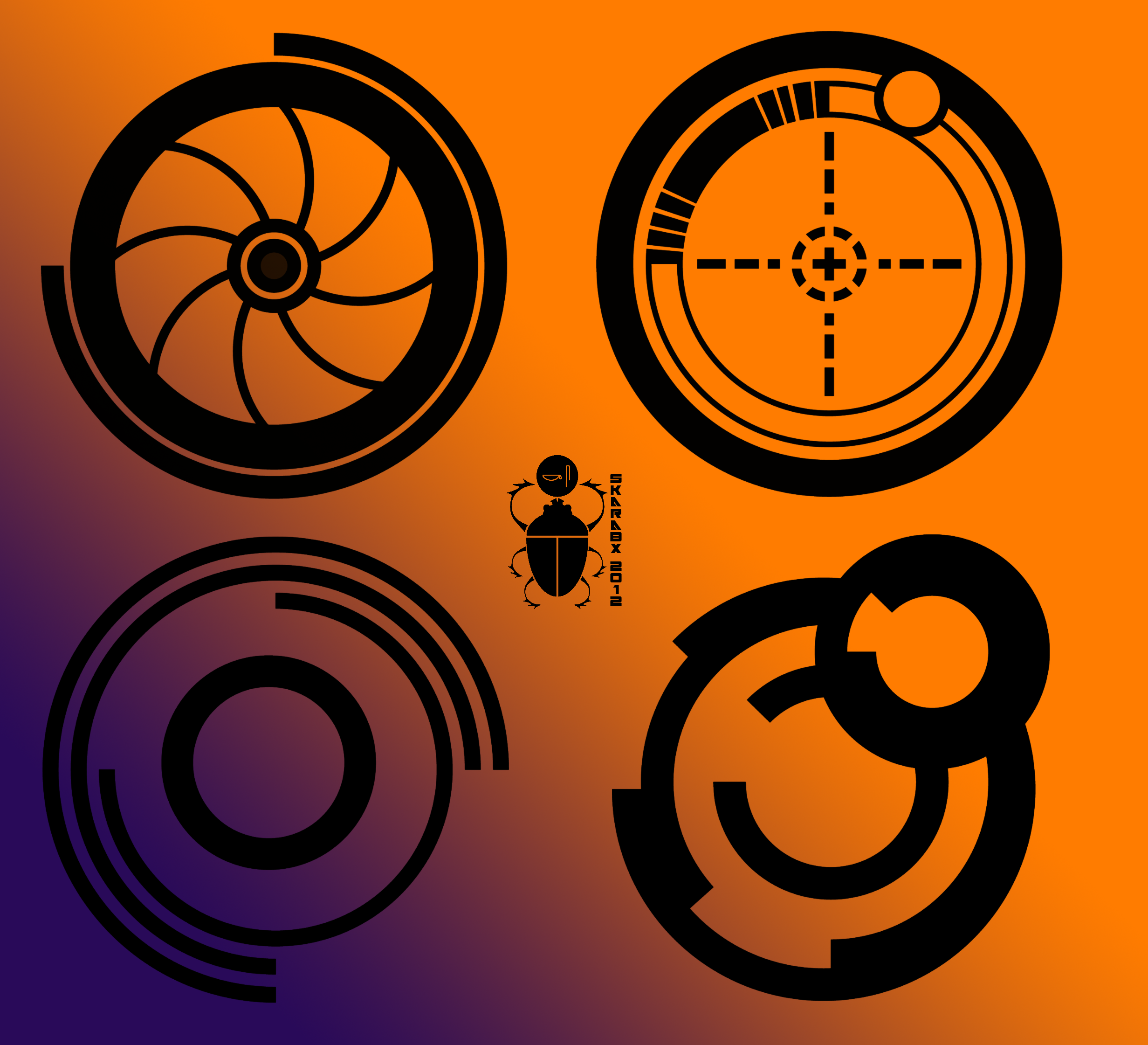 Round Tech Brush Set 1 by SkarabX on DeviantArt