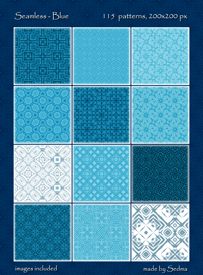 115 Seamless - Blue Patterns by Sedma on DeviantArt