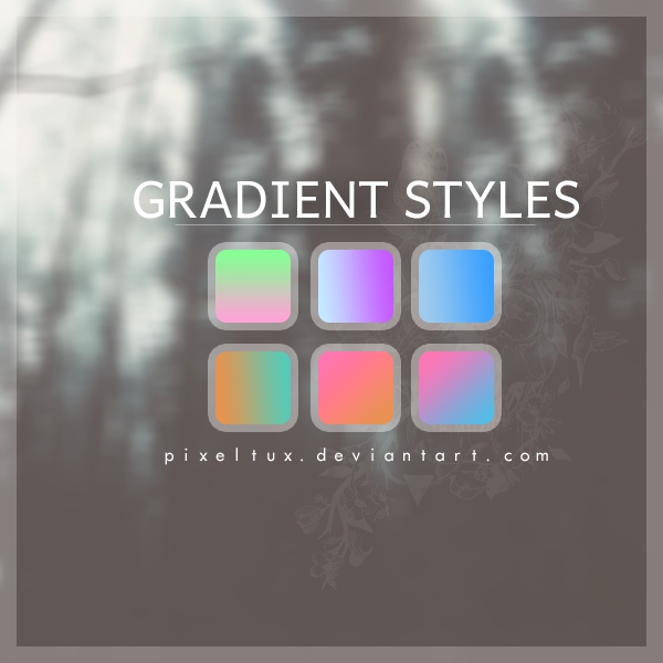 +Gradient Ps styles by PixelTux on DeviantArt