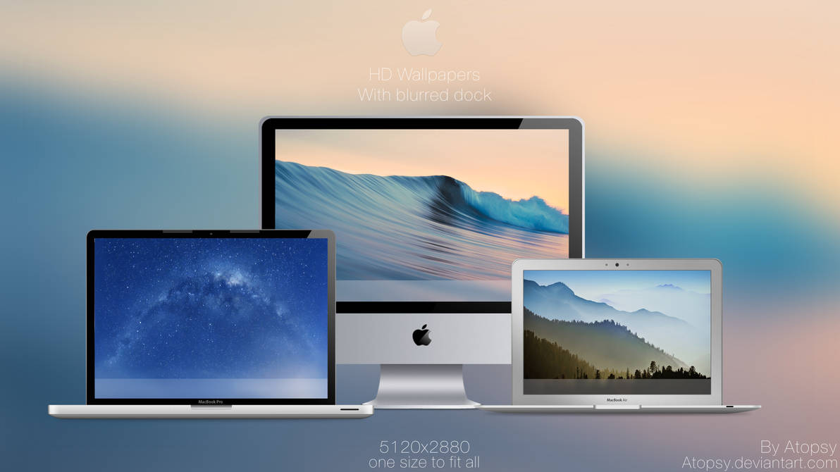 Mac wallpapers with blurred dock (Redone +3 more!) by Atopsy on DeviantArt