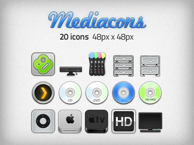 Mediacons - Media Centre Icons by macintex on DeviantArt