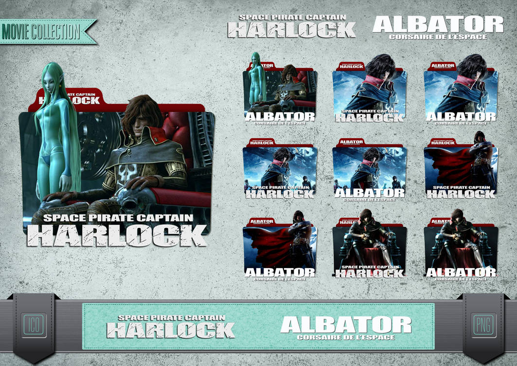 Space Pirate Captain Harlock - Albator - Folders by Foldersiconslover ...