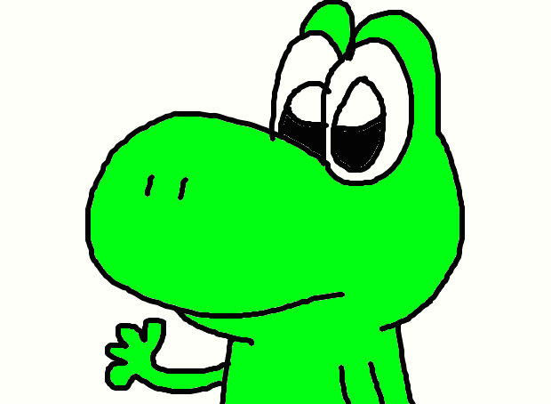Yoshi says hi by KarinByrne on DeviantArt