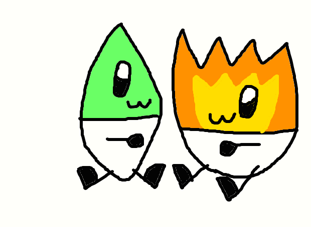 Baby love: leafy jr and Flamey by KarinByrne on DeviantArt