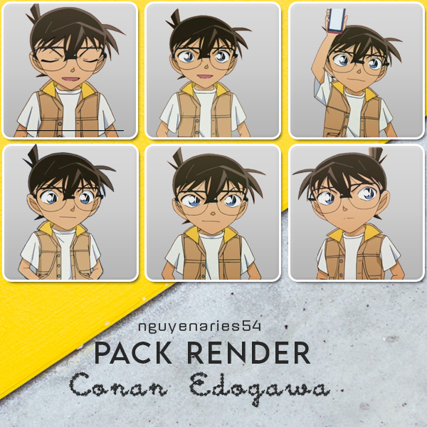 Pack Render- Edogawa Conan (1) by nguyenaries54 on DeviantArt