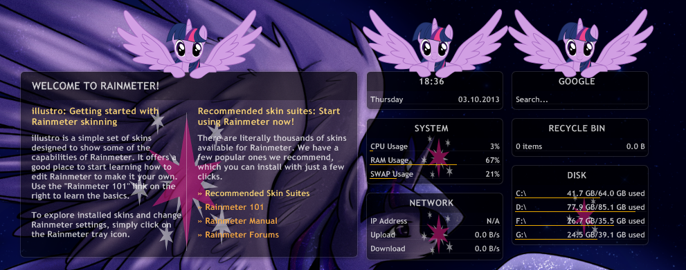 Illustro Twilicorn Rainmeter Skin by Grabusz on DeviantArt