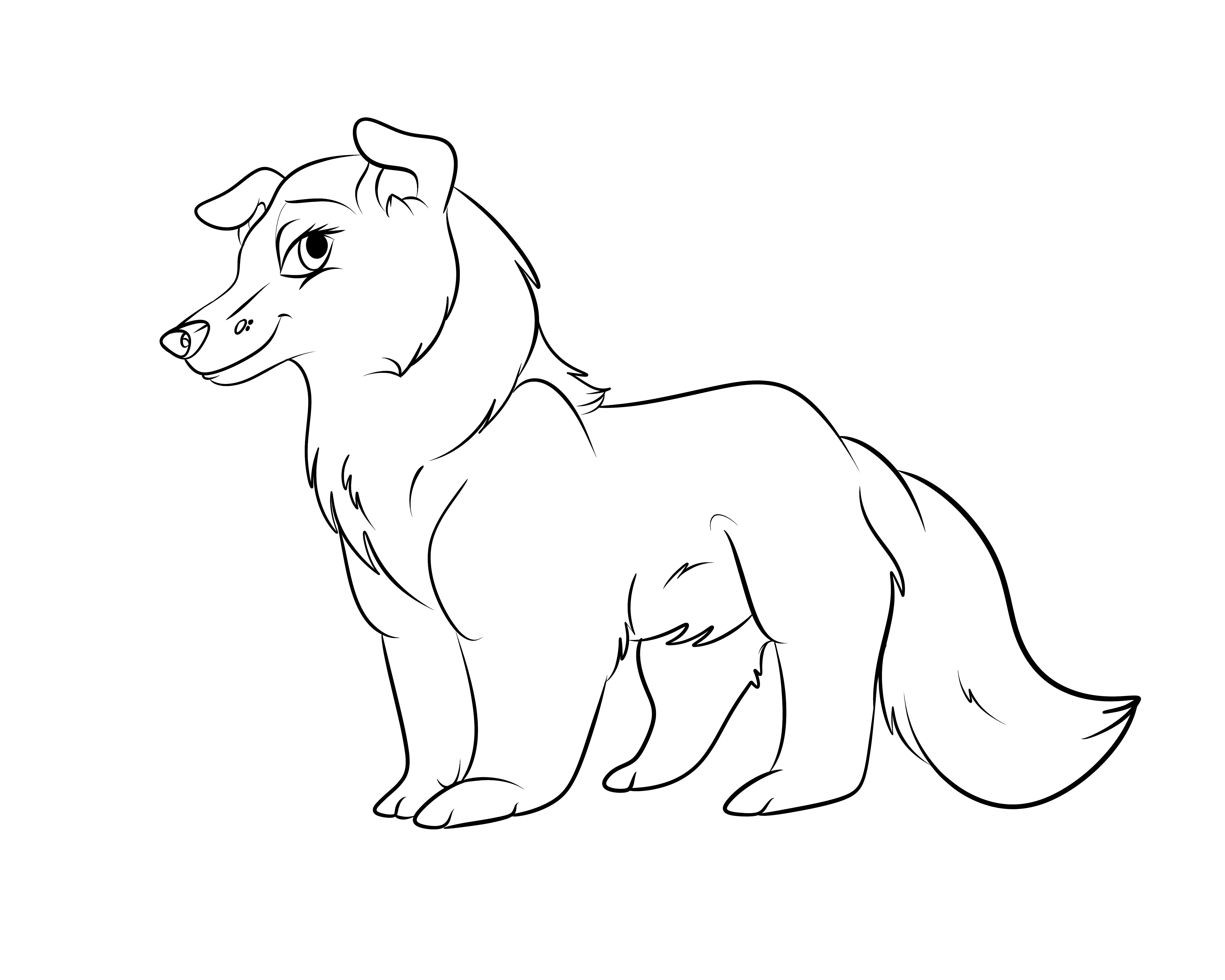 Collie Girl Pup Lines - Free by Wolf-Chalk on DeviantArt