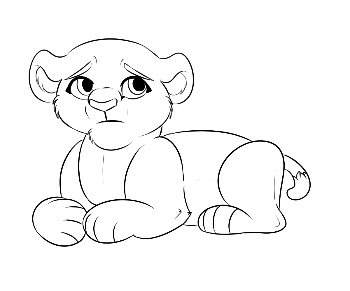 FREE - Baby Cub Lineart by Wolf-Chalk on DeviantArt
