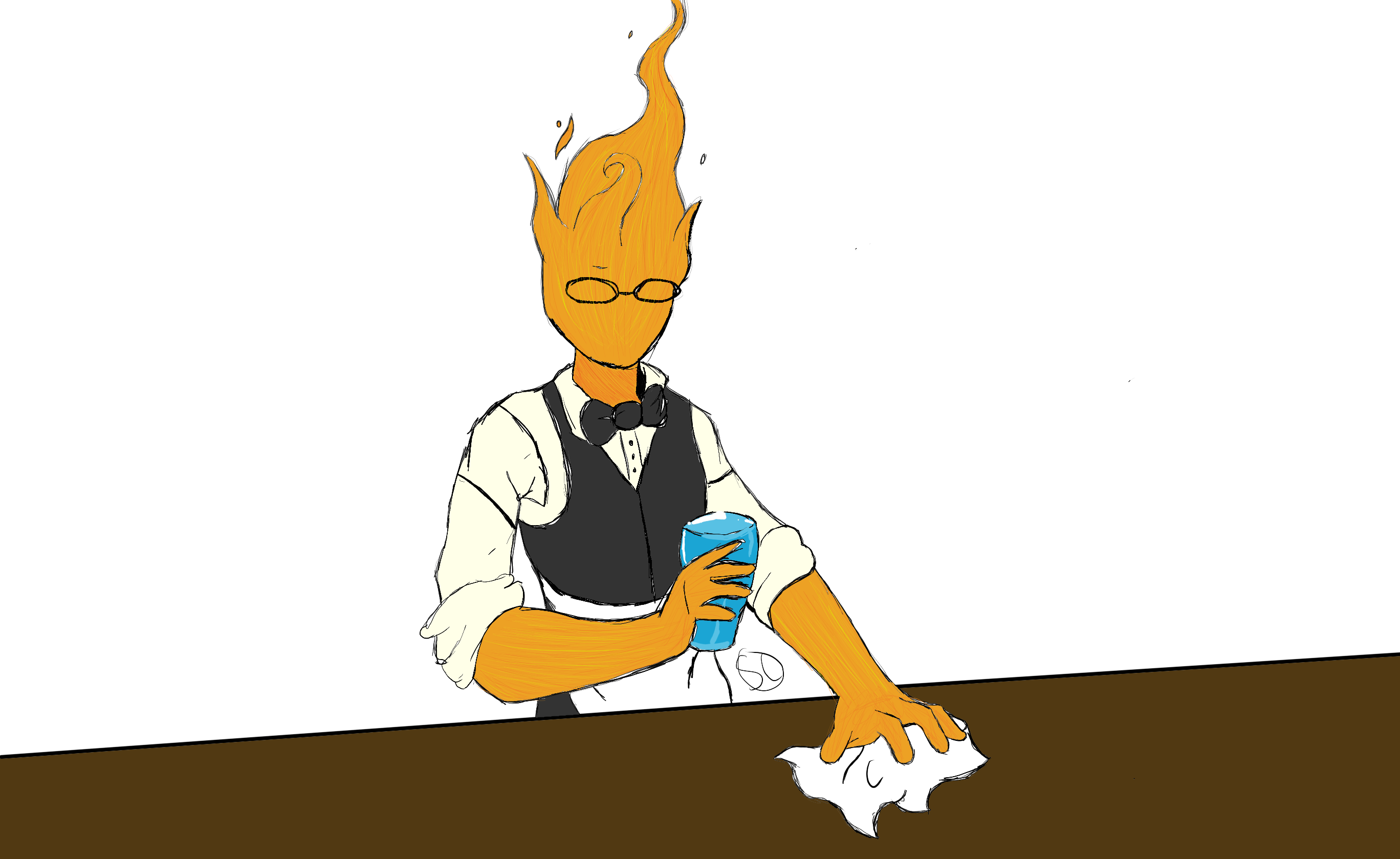 Grillby Drawing by FrozenTigerGal03 on DeviantArt