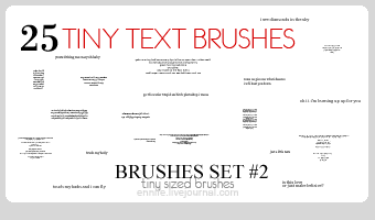 25 Tiny Text Brushes 02 by ennife-resources on DeviantArt