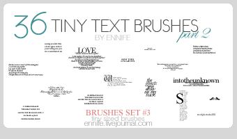 36 MORE Tiny Text Brushes 03 by ennife-resources on DeviantArt