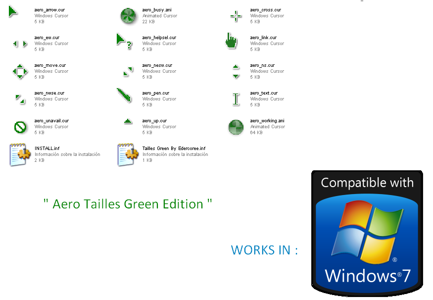 Aero Green Tailless Cursors by Edercoree on DeviantArt