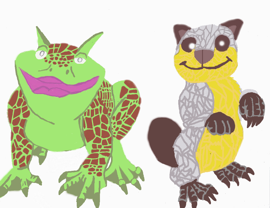 Beelzebufo and Castrocauda by tcr11050 on DeviantArt