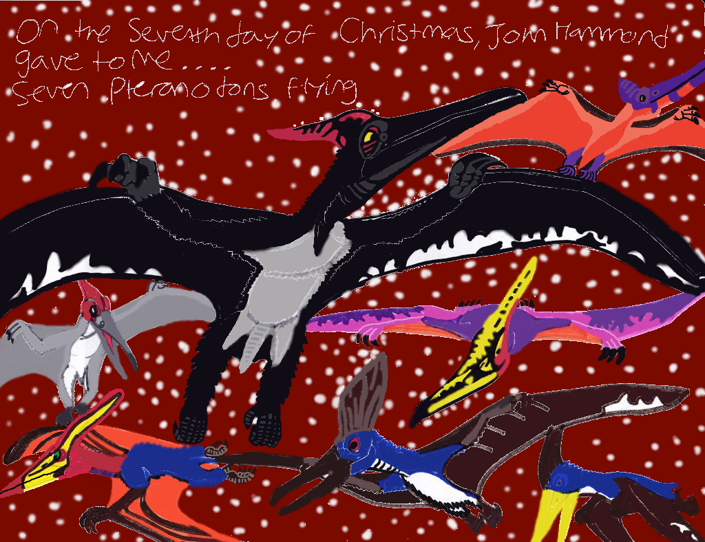 Seven Pteranodons Flying by tcr11050 on DeviantArt