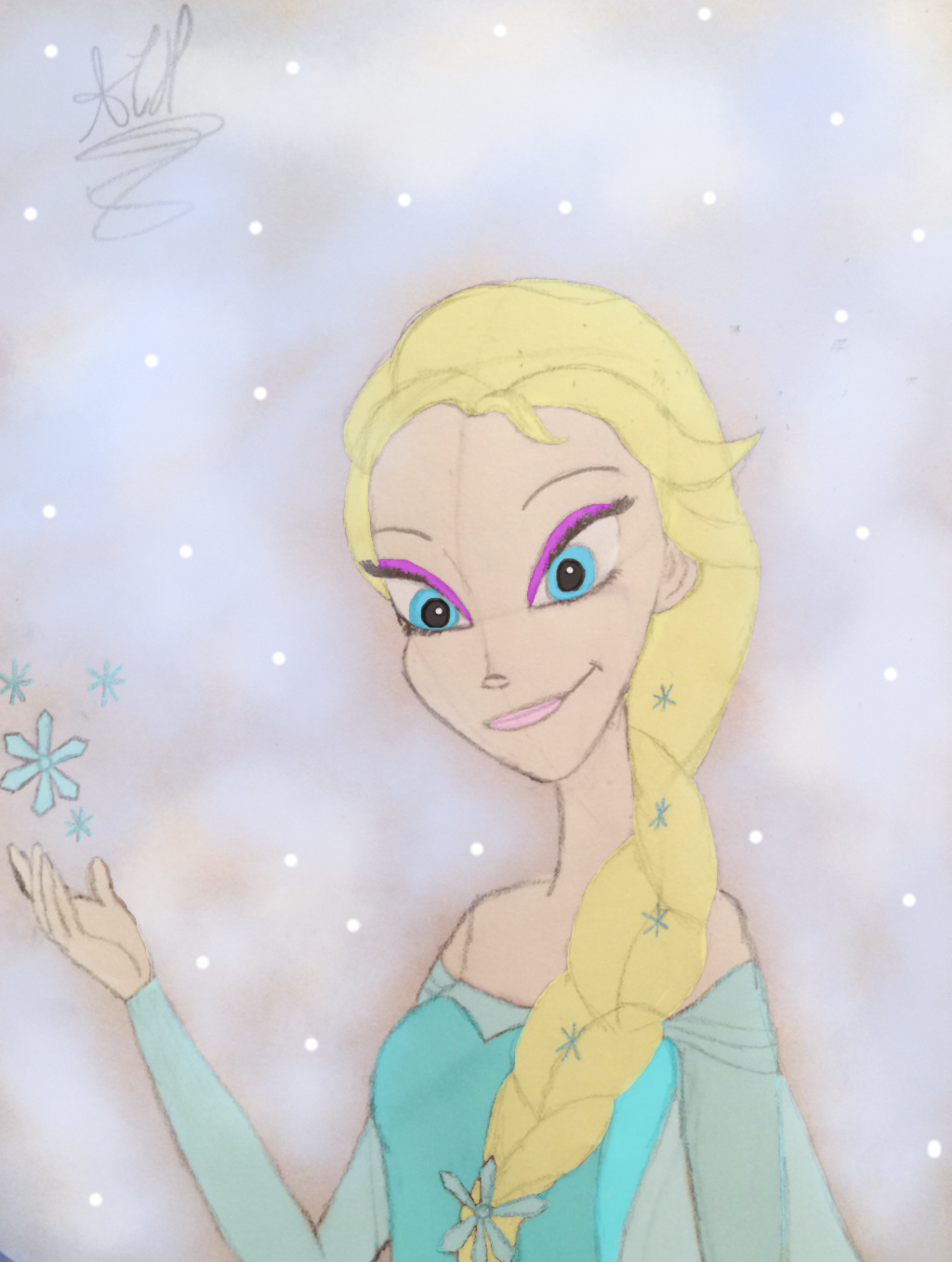 Elsa (colored) by snowdeer97 on DeviantArt