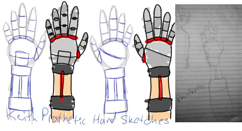 Keith Prosthetic Hand Sketch Dump by SparklyHorn on DeviantArt