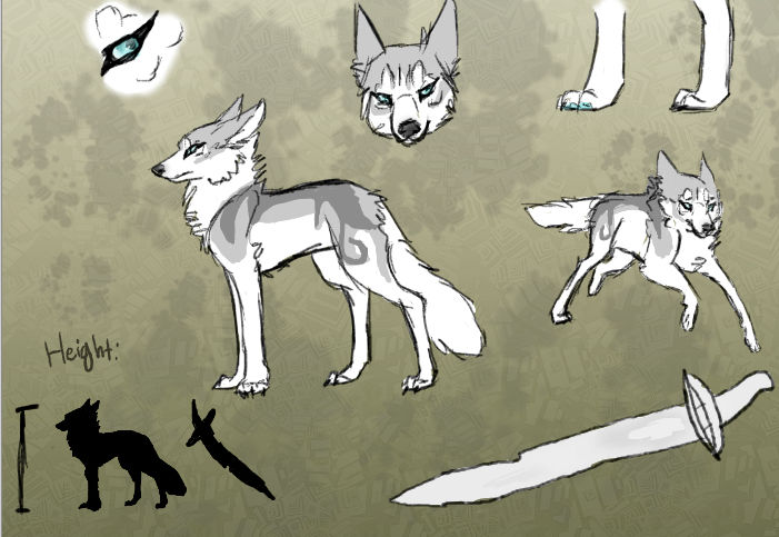 Melissa (wolf form) reference sheet remade by RiverWolfCreations on ...