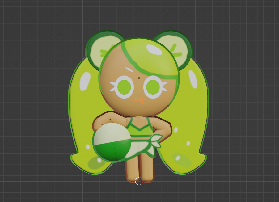 Lime Cookie (Cookie Run) Blender model download by coolbeanslollol on DeviantArt