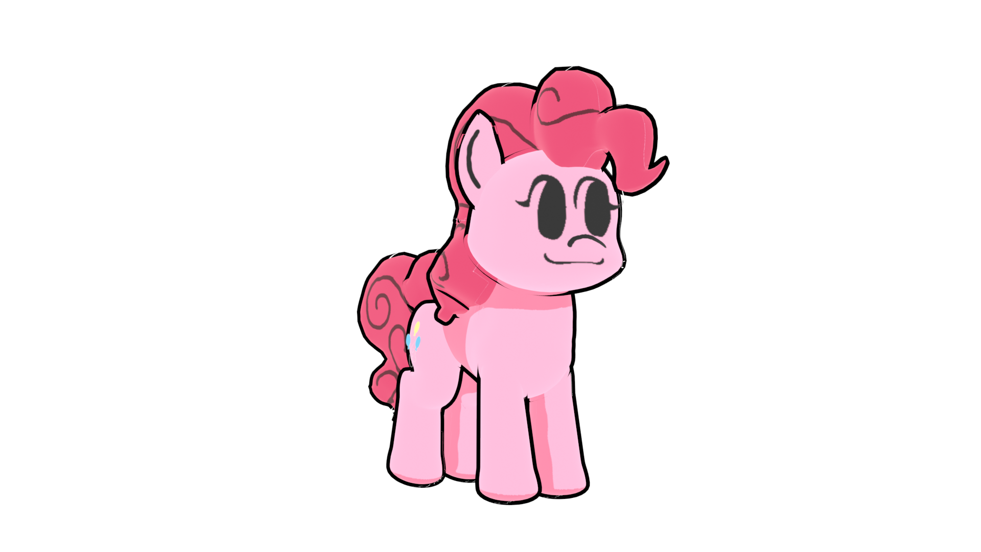 Pinkie Pie (FNF Style) 3d model (blender) by coolbeanslollol on DeviantArt