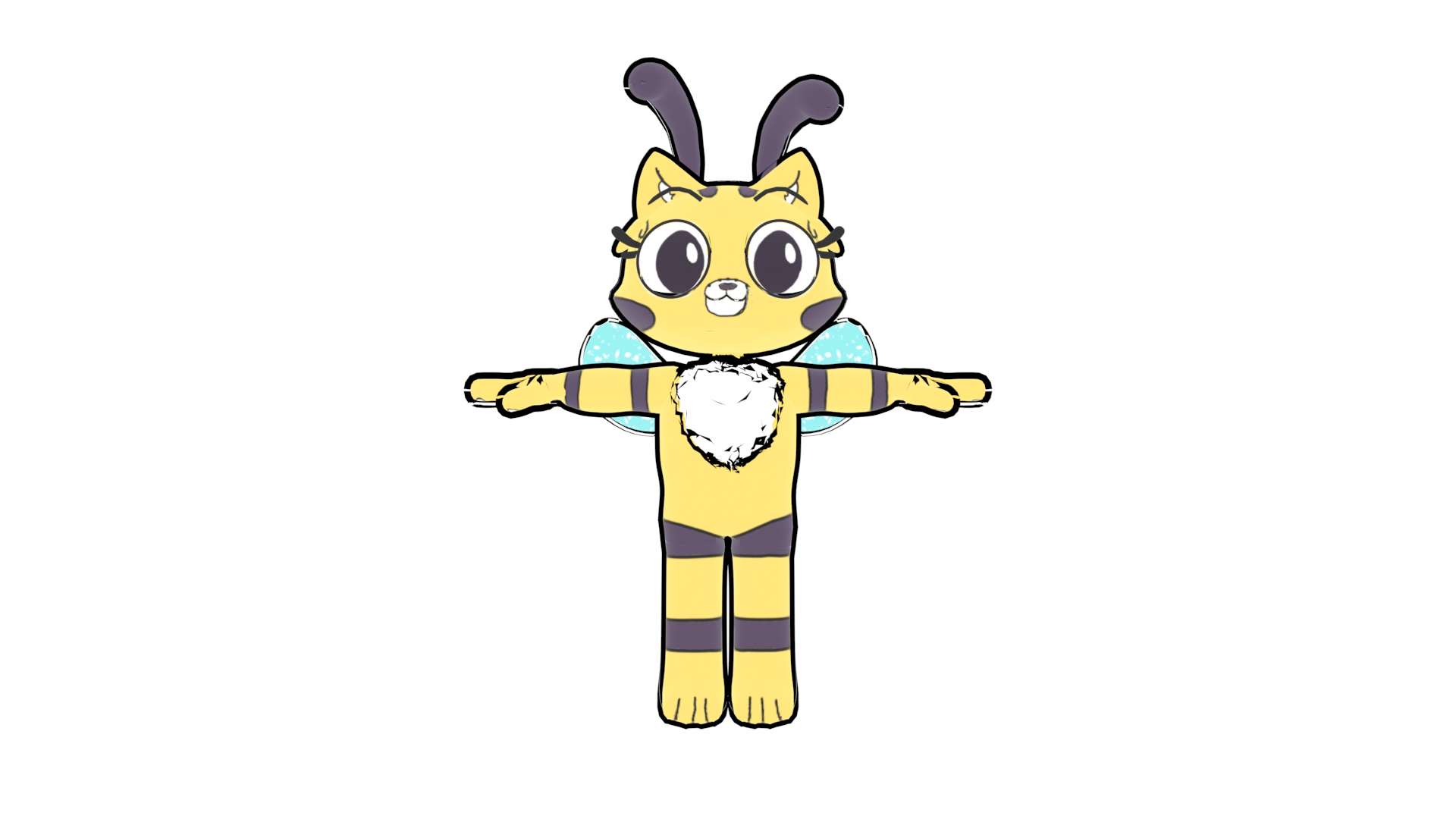 CatBee (Anthro) 3d model (blender) by coolbeanslollol on DeviantArt