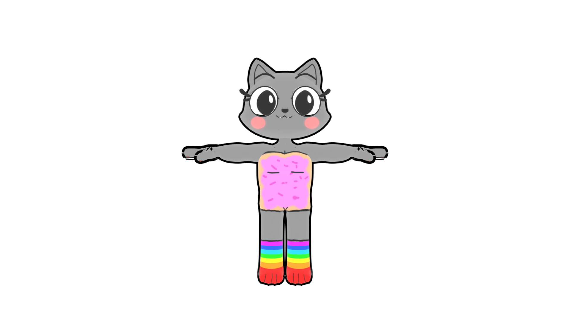 Nyan Cat (Anthro) 3d model (blender) by coolbeanslollol on DeviantArt