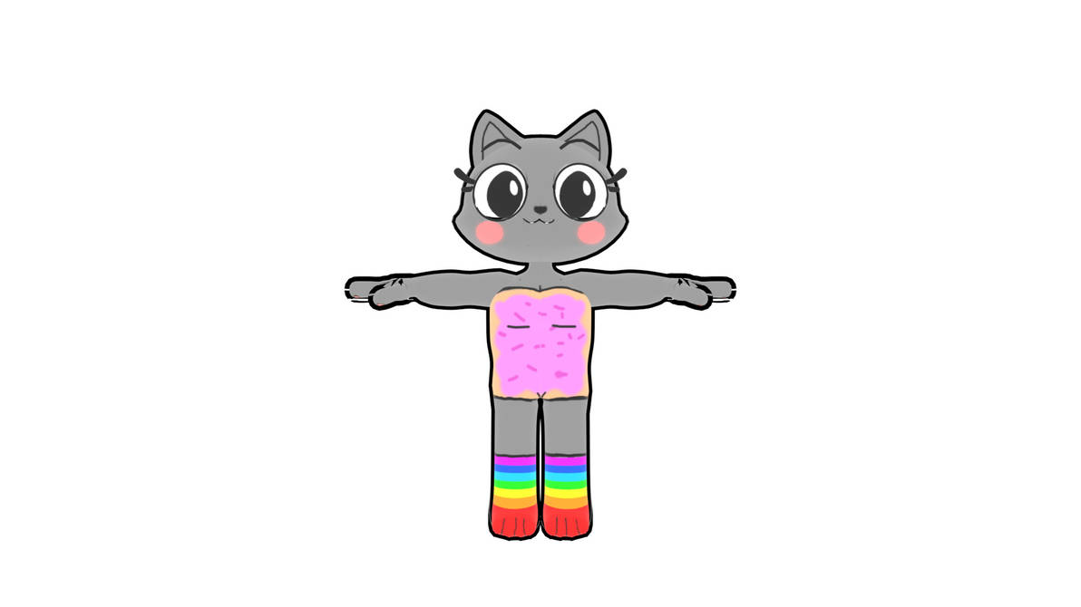 Nyan Cat (Anthro) 3d model (blender) by coolbeanslollol on DeviantArt