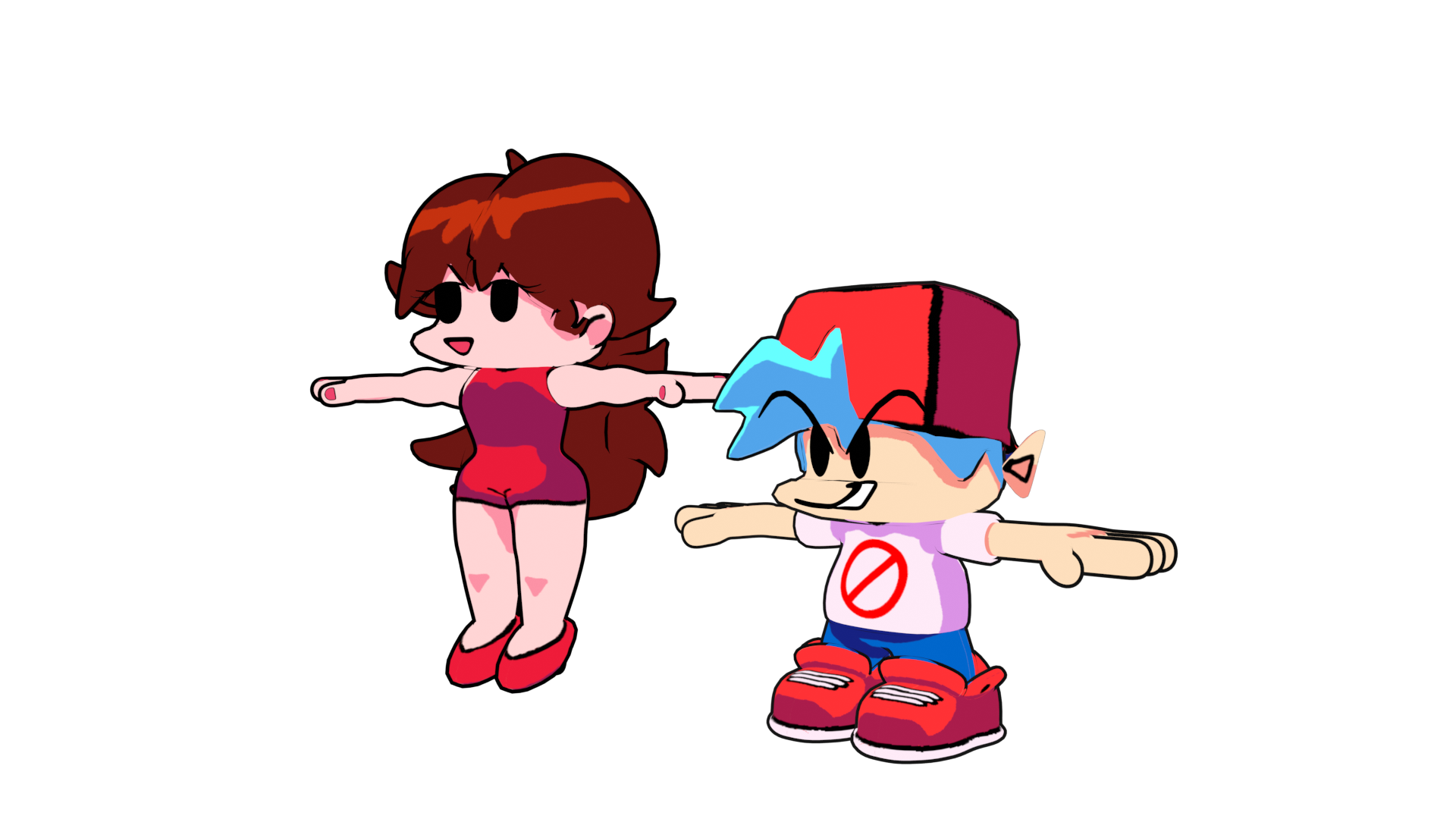 Fnf Bf Gf 3d model download (blender) by coolbeanslollol on DeviantArt