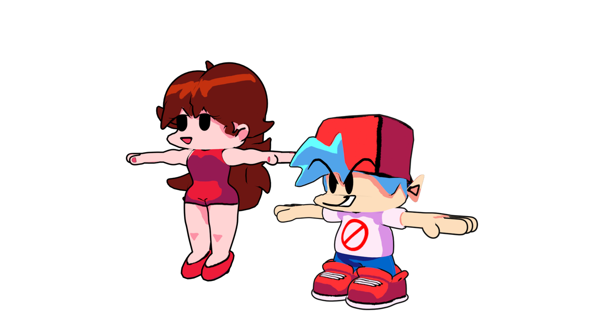 Fnf Bf Gf 3d Model Download Blender By Coolbeanslollol On Deviantart