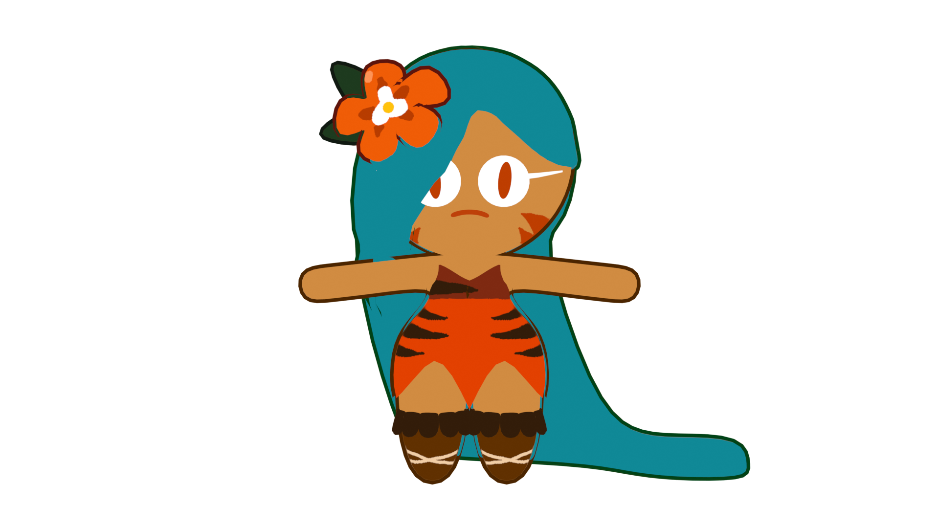 Tiger Lily Cookie 3d model (blender) by coolbeanslollol on DeviantArt