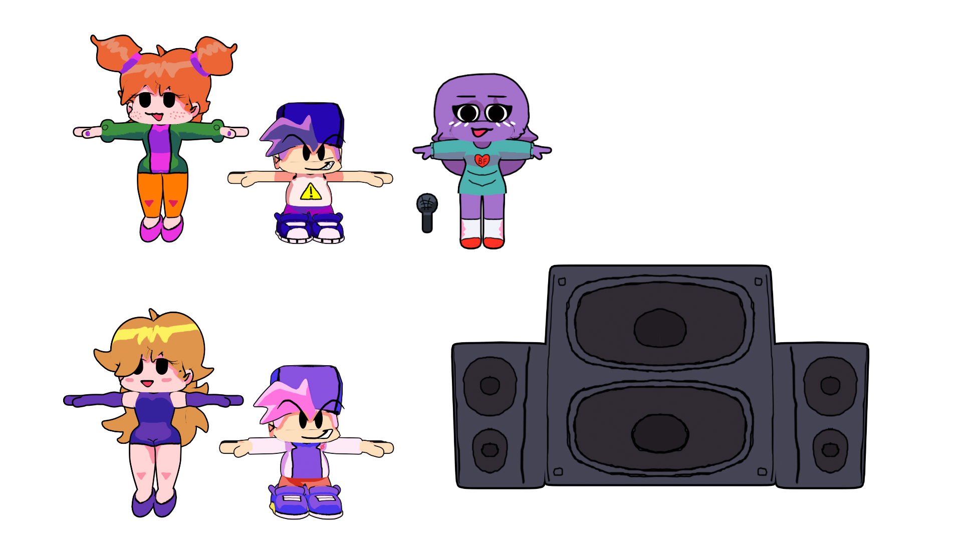 Fnf 3D Model pack (blender) by coolbeanslollol on DeviantArt