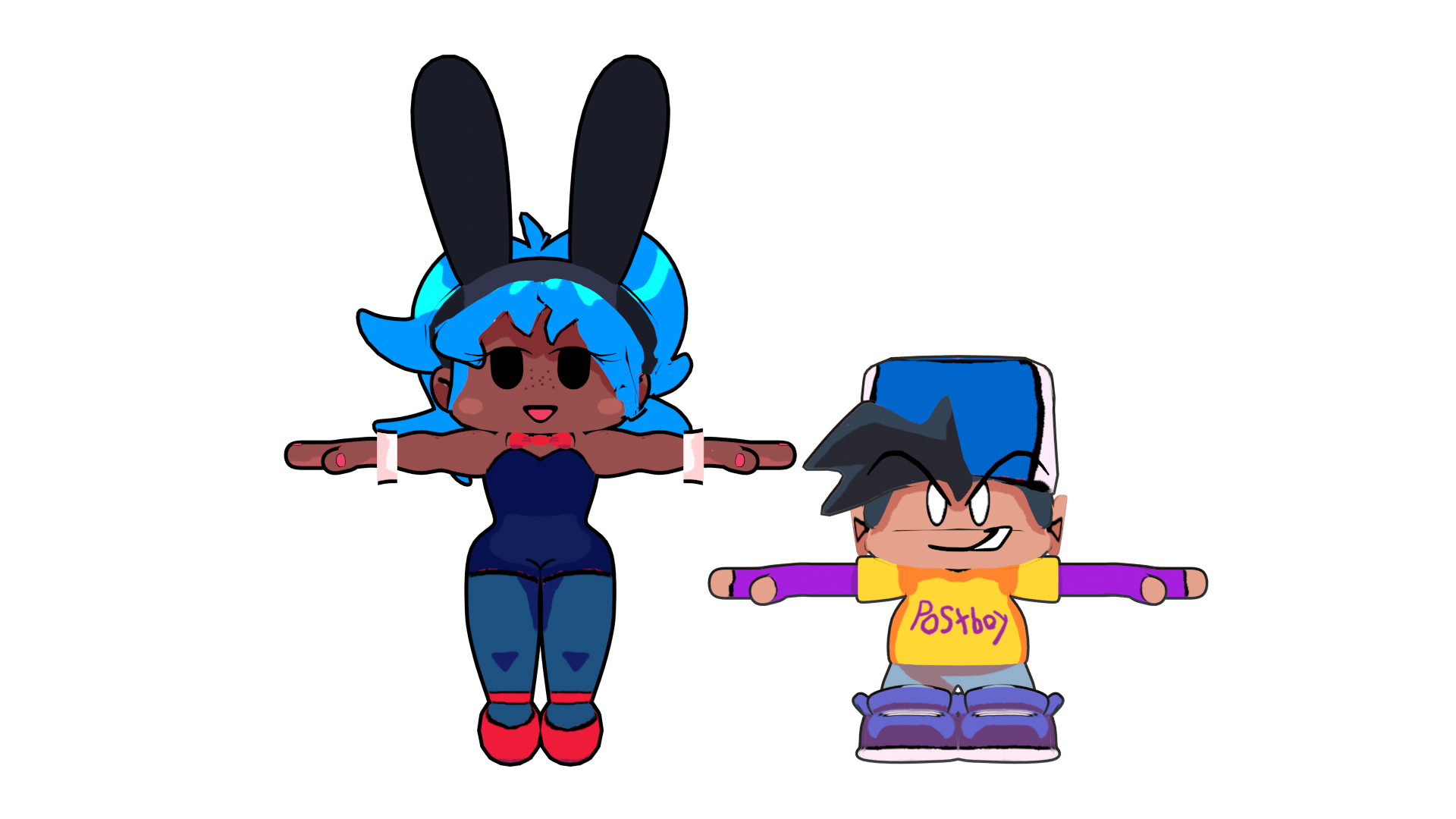 Fnf C-Side 3d models (blender) by coolbeanslollol on DeviantArt