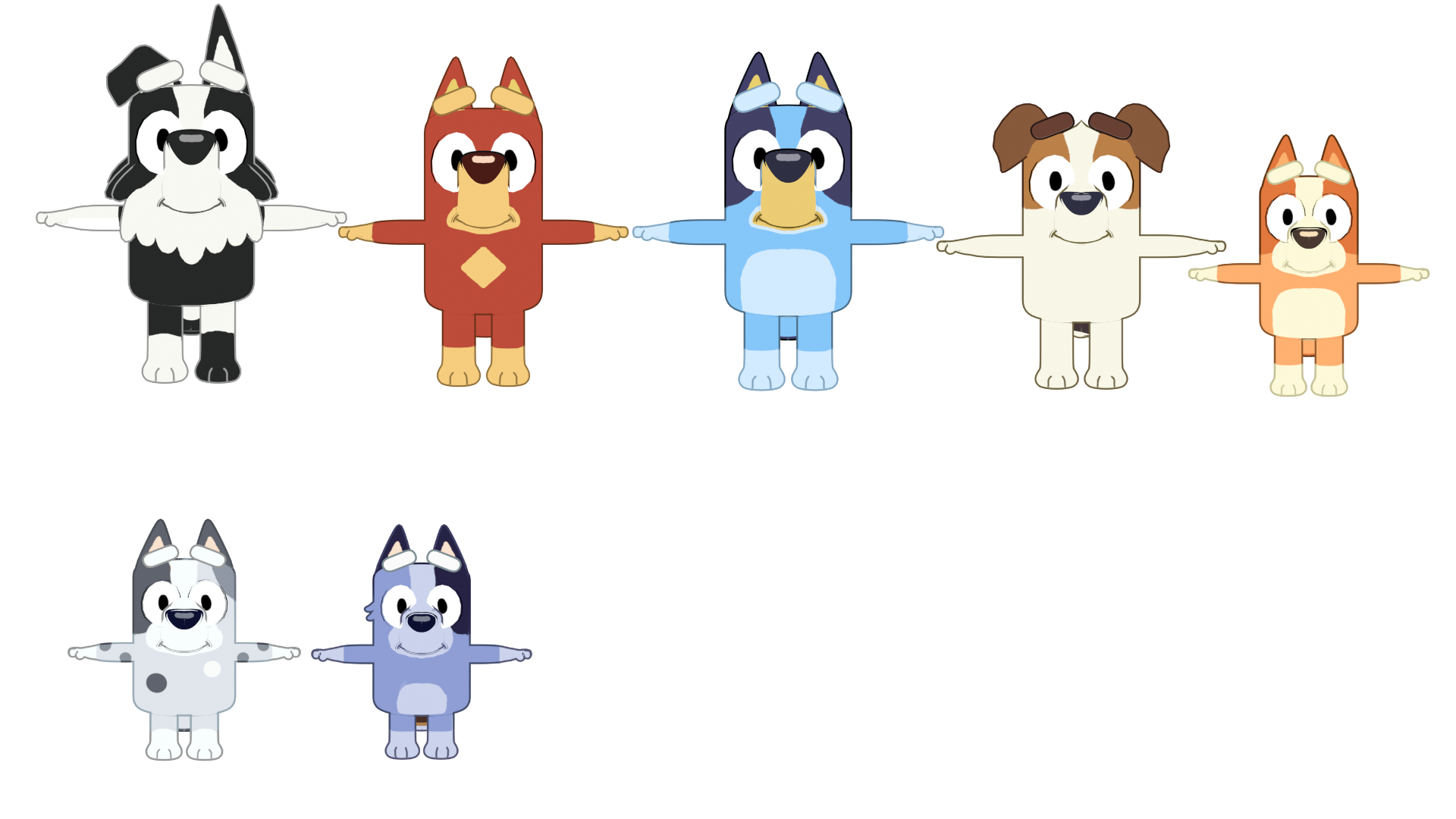Updated Bluey 3d Models (blender) by coolbeanslollol on DeviantArt