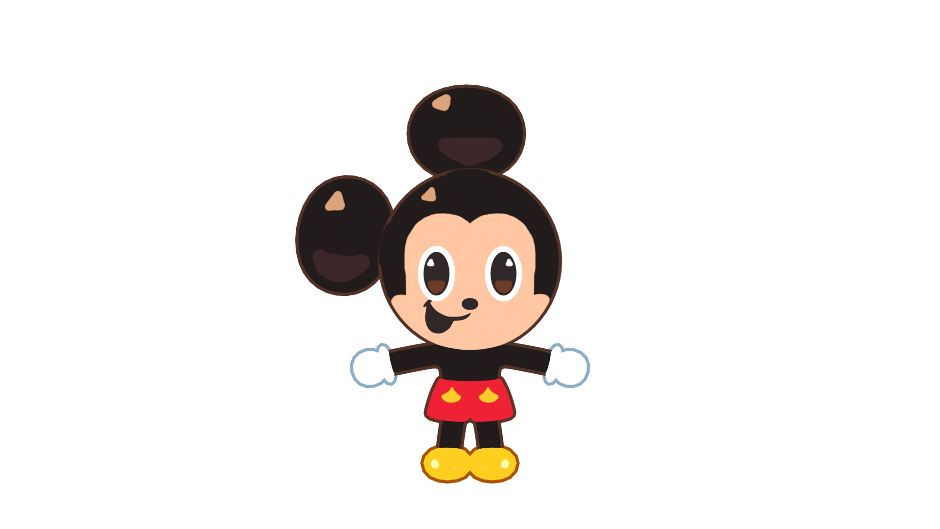 Mickey Mouse Cookie 3d model (blender) by coolbeanslollol on DeviantArt