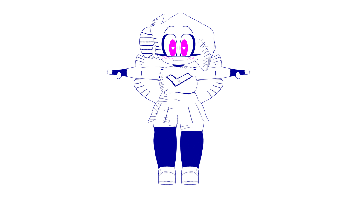 Skyblue (Blue and white) 3d model blender by coolbeanslollol on DeviantArt