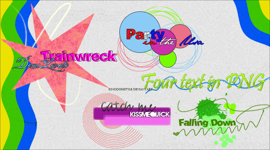 Four Text in PNG by KingdomStyle on DeviantArt