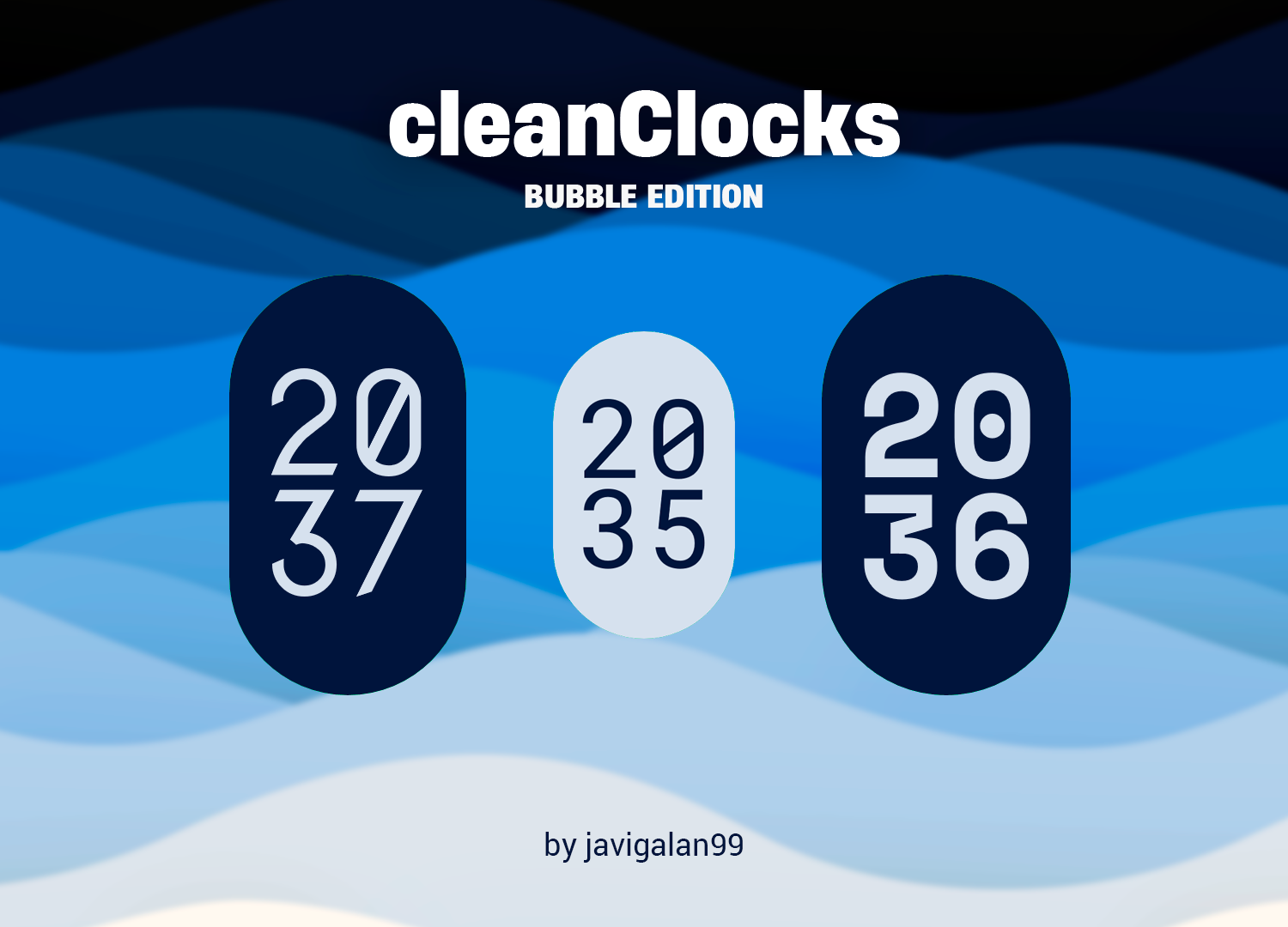 cleanClocksBubbleEdition 2.0 by javigalan99 on DeviantArt