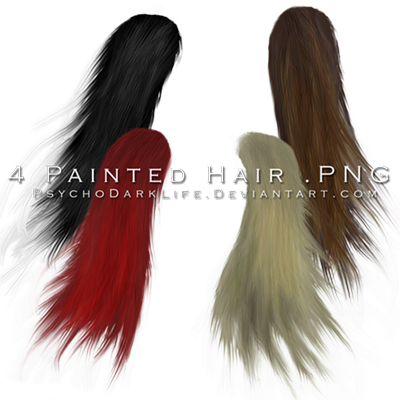 4 Painted Hair in PNG by ObscureLilium on DeviantArt
