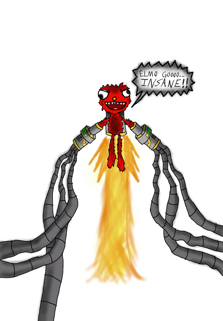 Insane Elmo by SketchCrush on DeviantArt