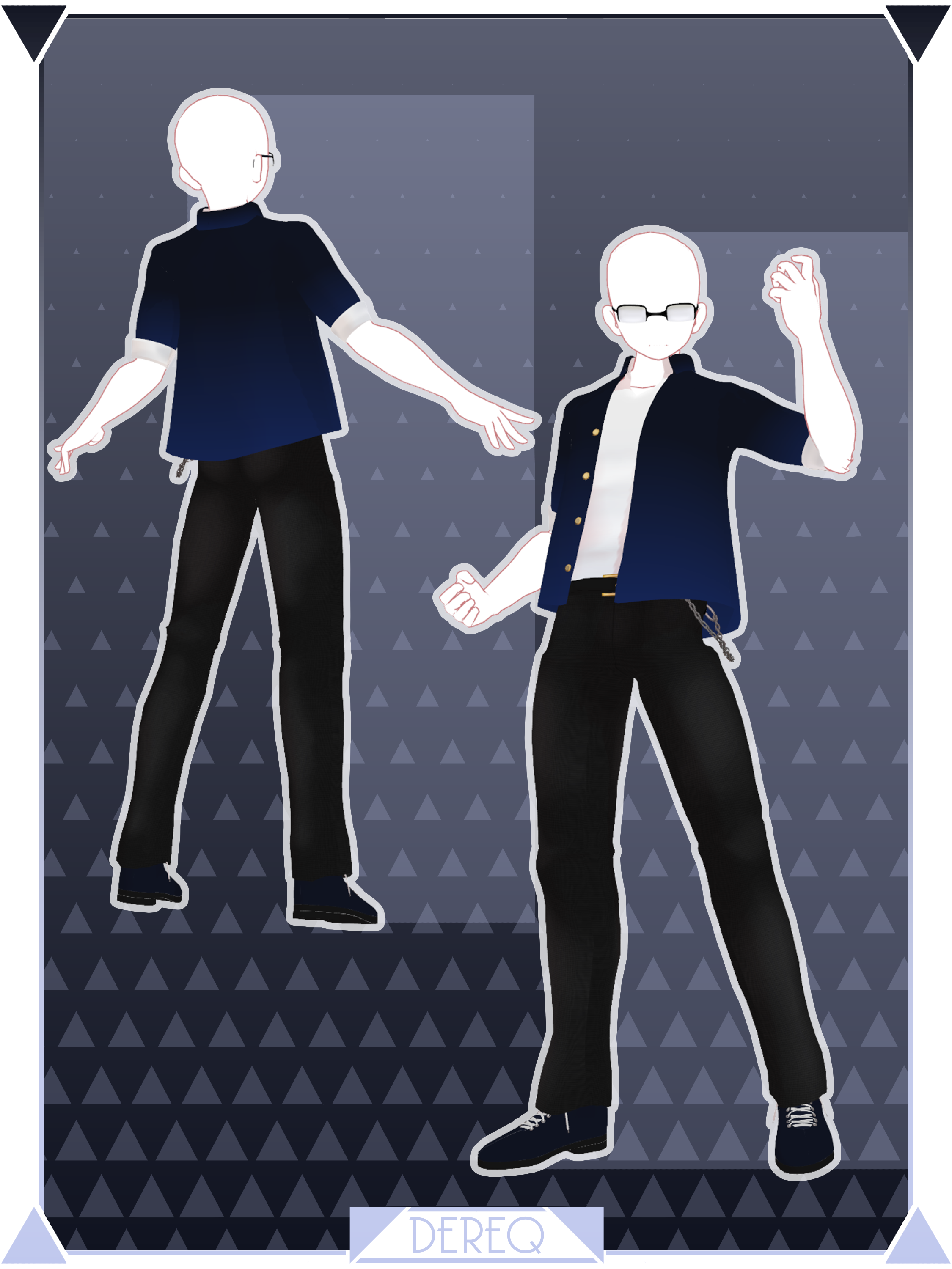 MMD - Full male outfit F2U by DereQ443 on DeviantArt