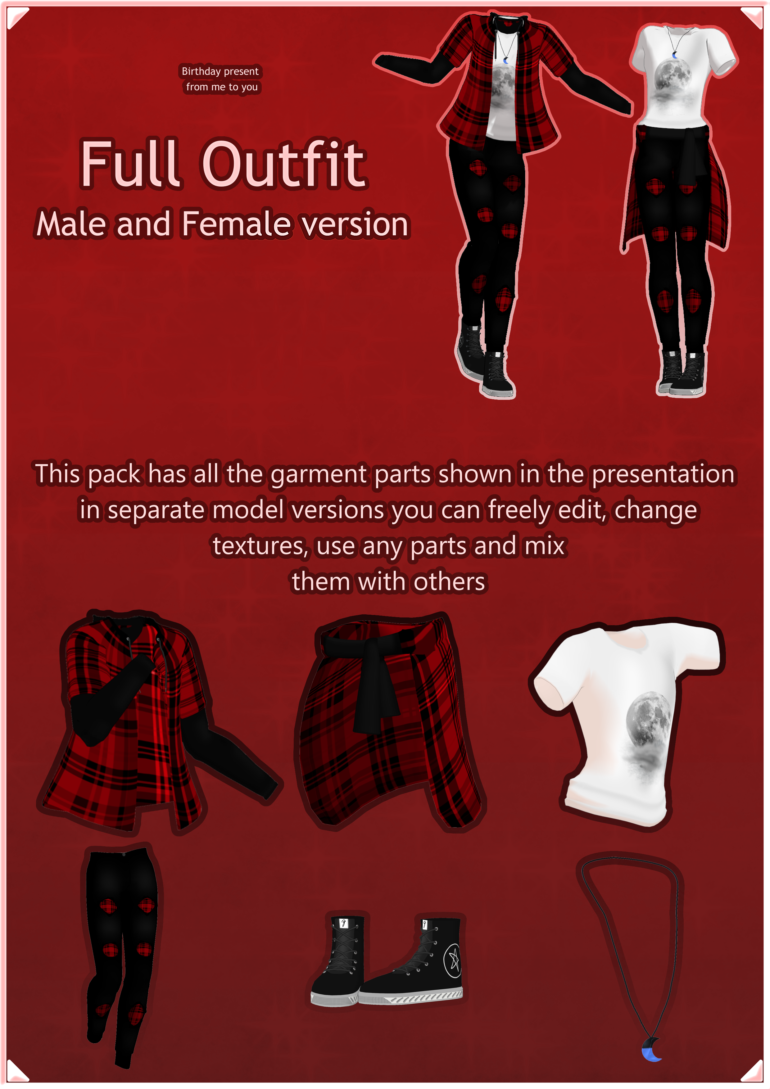 MMD - Full outfit for MALE and FEMALE bases by DereQ443 on DeviantArt