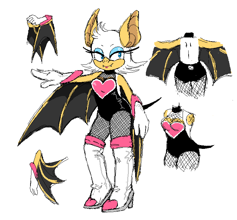 rouge redesign by DLN001 on DeviantArt