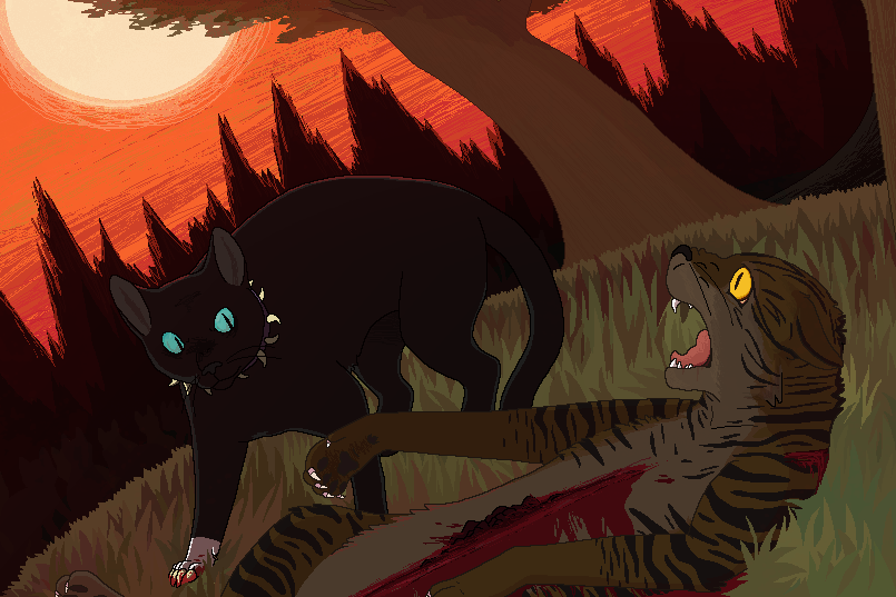 Warriors Tigerstar's Death 2014 by Miiroku on DeviantArt