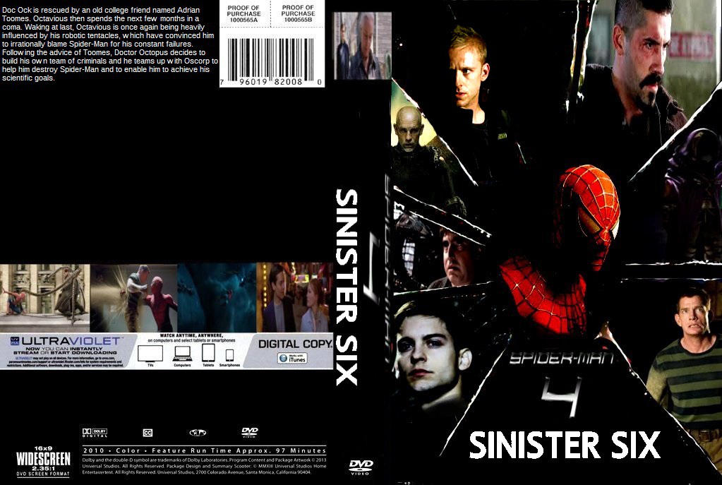 Spider Man 4 Sinister Six DVD cover by SteveIrwinFan96 on DeviantArt